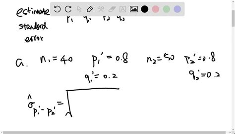 Solvedcalculate The Estimate For The Standard Error Of The Difference