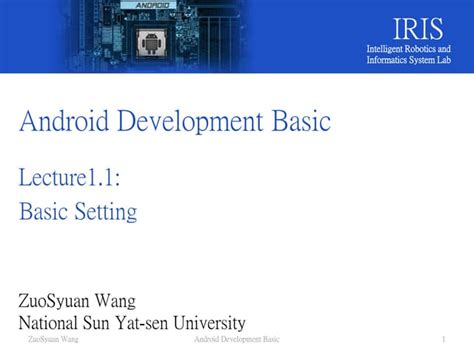 Android Development Basic Zuosyuanwang Ppt