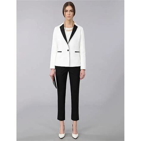 Womens Suits Blazer With Pants Office Uniform Designs Women Elegant