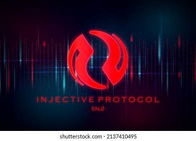 Injective Protocol Inj Cryptocurrency Coin Symbol Stock Illustration