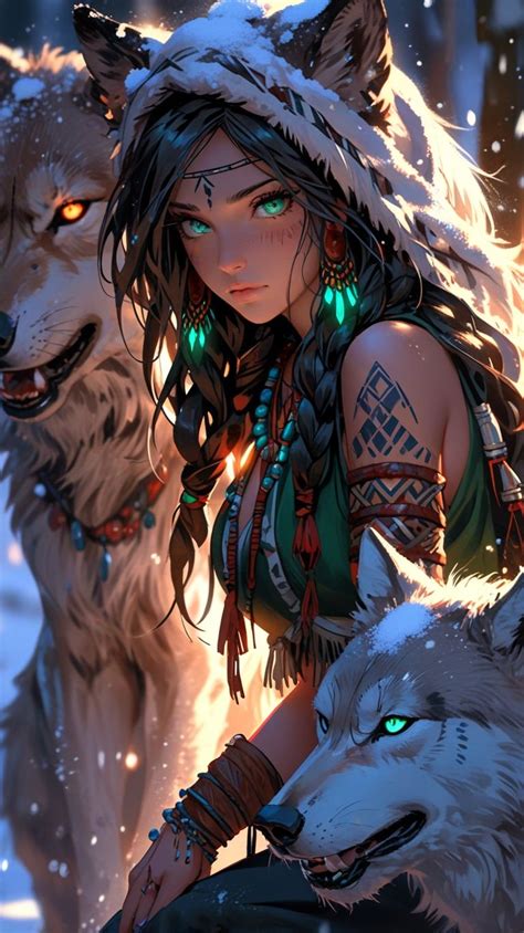 Wolf Elf Female Wolf Art Female Wolf Characters Wolf Girl