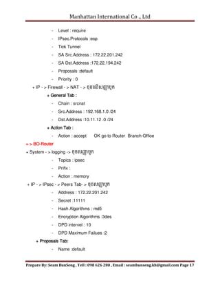Configure Mikrotik Khmer Pdf Computer Networking Computing