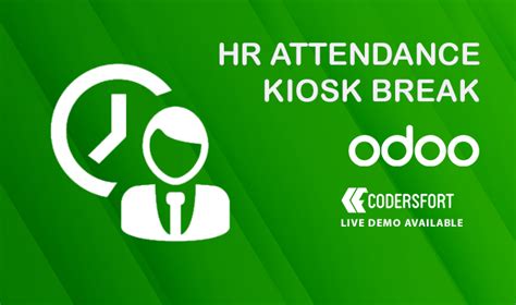 Odoo HR Attendance Kiosk Break CodersFort