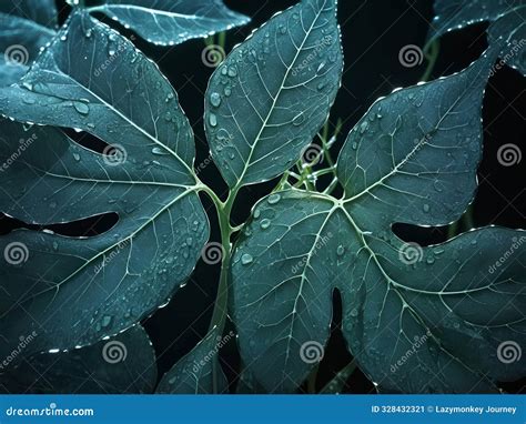 Leaf Cells Microscope Magnification Plant Leaf Microscopic Structure Royalty Free Stock Image