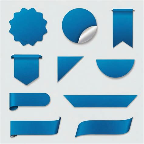 Una colección de flechas azules y blancas con una que dice azul Imagen Premium generada con IA