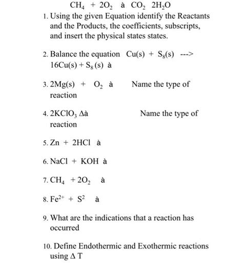Solved Ch4 2o2 Aˋ Co22h2o 1 Using The Given Equation