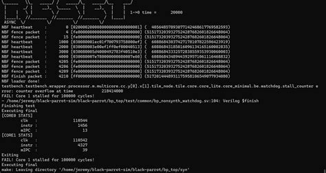 simulation behavior error · issue 1197 · black parrot black parrot