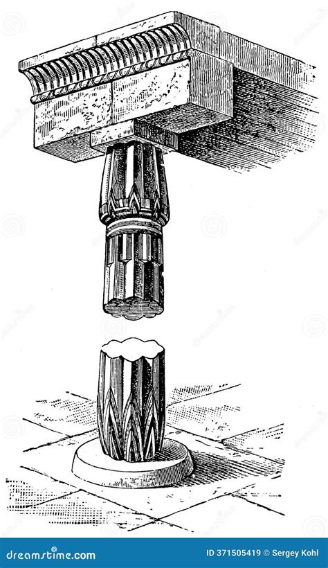 Fluted Column Standing Tall Representing Classical Architecture Royalty