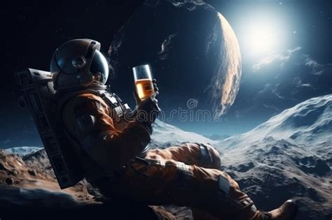 Portrait Of Astronaut In Space Generative Ai Stock Illustration Illustration Of Generated