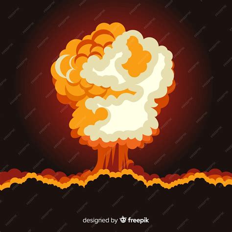 Free Vector Nuclear Explosion Effect Flat Design