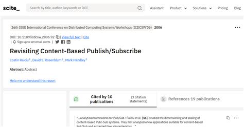 Revisiting Content Based Publishsubscribe