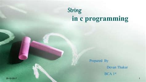 String Functions In C Ppt