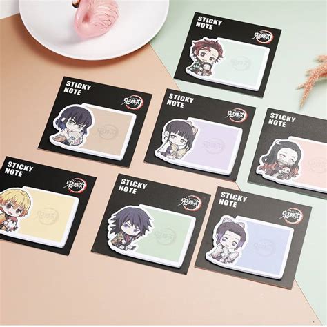 Demon Slayer Kimetsu No Yaiba Sticky Notes Cute Anime Adhesive Post