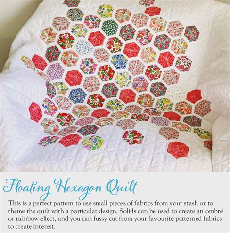 Floating Hexagon Quilt Pattern Pdf Digital Download The British