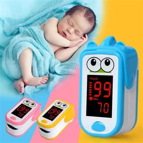 Saturometro Oxímetro Pediátrico Infantil Color Celeste Cuotas sin