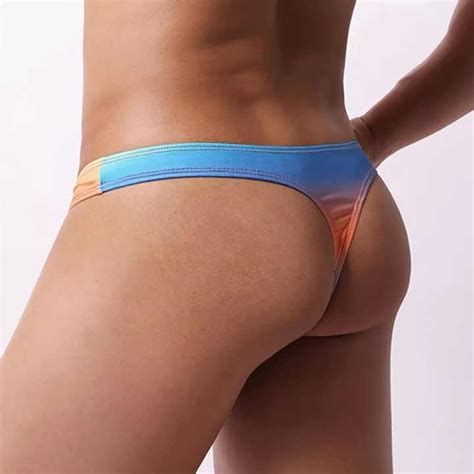 Mens Low Rise G String Thong Briefs Sexy Low Rise Bulge Pouch