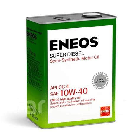Масло Моторное Eneos Diesel Super 10W40 Cg-4 Полусинтетика 4Л (1/6 ...