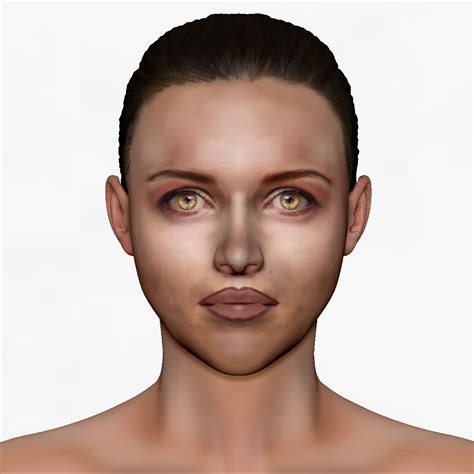 Female Head Young 3d Model 59 Obj Unknown Fbx Max Free3d