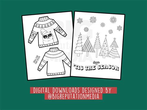 Taylor Swift Christmas Era Coloring Activity Pages Instant Download