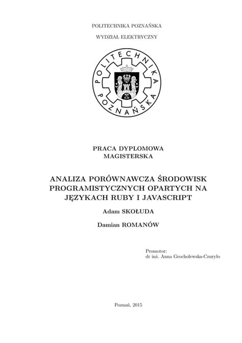 Master Thesis Comparative Analysis Of Programming Environments Based