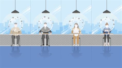 Herd Immunity Concept As Virus Protects Bubble On People Head Stock