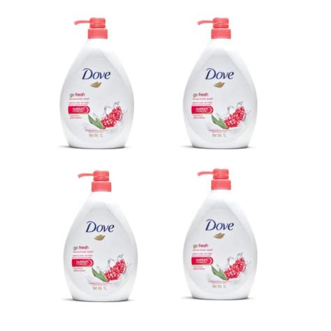 Bundle Of 4 Dove Go Fresh Pomegranate And Lemon Verbena Revive Body