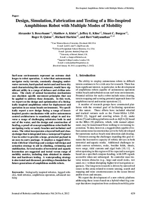 Pdf Design Simulation Fabrication And Testing Of A Bio Inspired