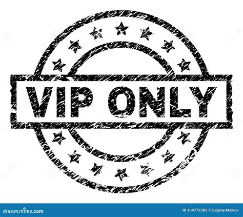 Scratched Textured Vip Only Stamp Seal Stock Vector Illustration Of