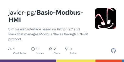 GitHub Javier Pg Basic Modbus HMI Simple Web Interface Based On Python And Flask That