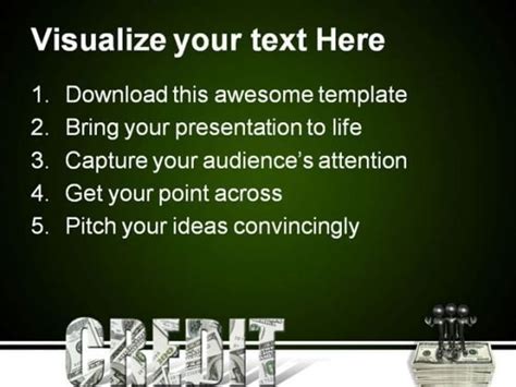Credit Money Powerpoint Template 0610