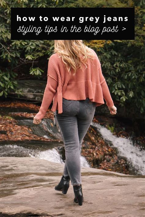 Outfits With Grey Jeans For Women Allyn Lewis Video Video Grey