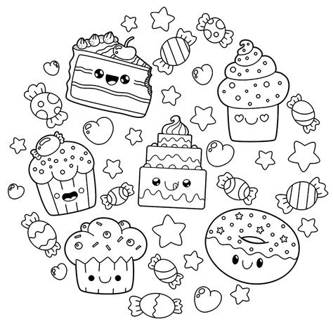 40 Desenhos De Comidas Fofas Para Imprimir E Colorirpintar Porn Sex Picture
