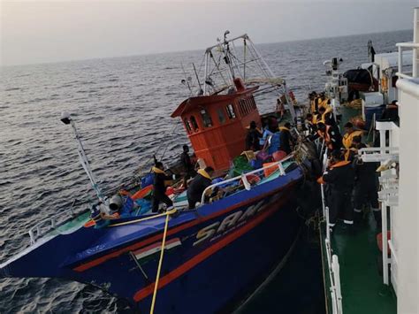 Indian Coast Guard Rescues 12 Fishermen From Sinking Boat Near Kerala Coast