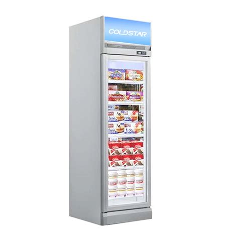 Commercial Glass Door 18 Degree Meat Ice Cream Storage Display Freezer