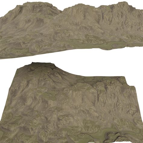 Sediment Mountain Range Terrains Models Blenderkit