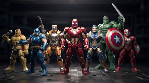 Premium Photo A Photo Of A Playful Array Of Action Figures