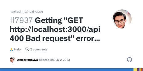 Getting Get Localhost Api Auth Me Bad Request Error