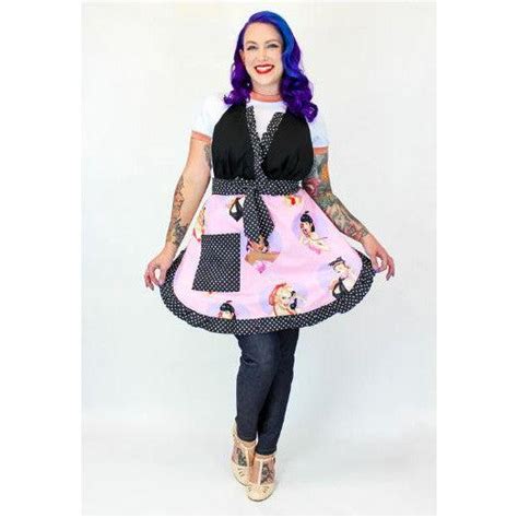 Purple Pin Up Apron By Hemet Glitz Glam And Rebellion