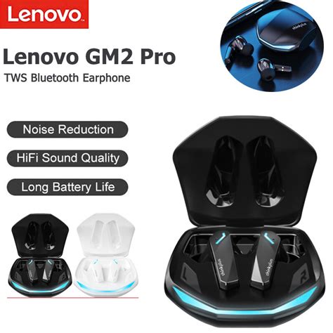 Lenovo Gm2 Pro Fone De Ouvido Bluetooth Para Jogos Com Fones Intra