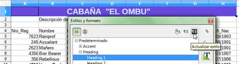 Modificar Estilos Predefinidos Trabajo Con Estilos En Libreoffice Calc