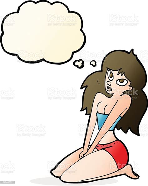 말풍선이 있는 Skimpy 의류에는 여자 만화 캐릭터 귀여운에 대한 스톡 벡터 아트 및 기타 이미지 귀여운 그리기 기이함 Istock