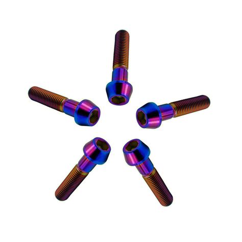 M6 Rison Titanium Socket Cap Screws Boltti Fastener Bolts 5pcs M6 Rison Titanium Socket Cap Screws Boltti Fastener Bolts 5pcs