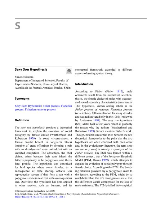 PDF Sexy Son Hypothesis