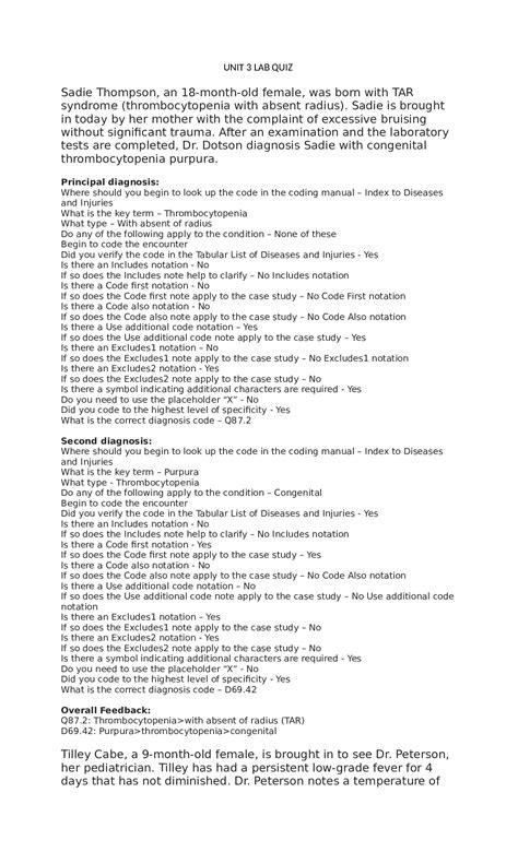 Health Sci Hi255 02 Medical Coding Ii Unit 4 Lab Quiz In 95 Pages