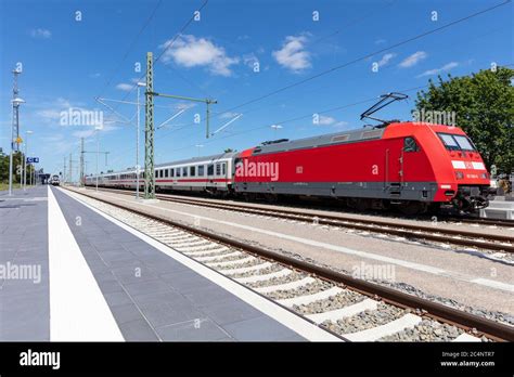 Db Intercity Train Hauled By Class 101 Locomotive At Warnemünde Station