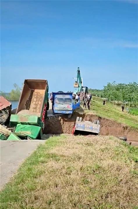 岳阳洞庭湖一线堤防发生决堤，5000人紧急转移，村民：已开车到达安全地带 极目新闻