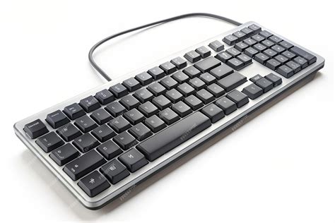 3d Computer Keyboard Isolated On White Background Wired Computer Keyboard Pc Keypad Can Be Used