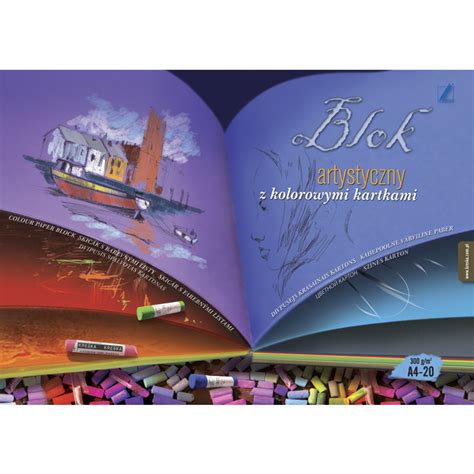 Blok Techniczny Kolorowy A4 20k 300g KRESKA Bloki Techniczne Allmix
