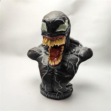 Statue Eddie Brock Venom Bust 14 Resin Toys And Collectibles Mainan Di