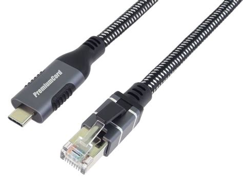 PremiumCord Ethernetový kabel USB C LAN RJ MBIT m H A D E X spol s r o